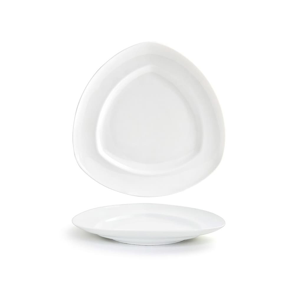 Front of the House 11" Triangular Trillium Plate - Porcelain, White ...