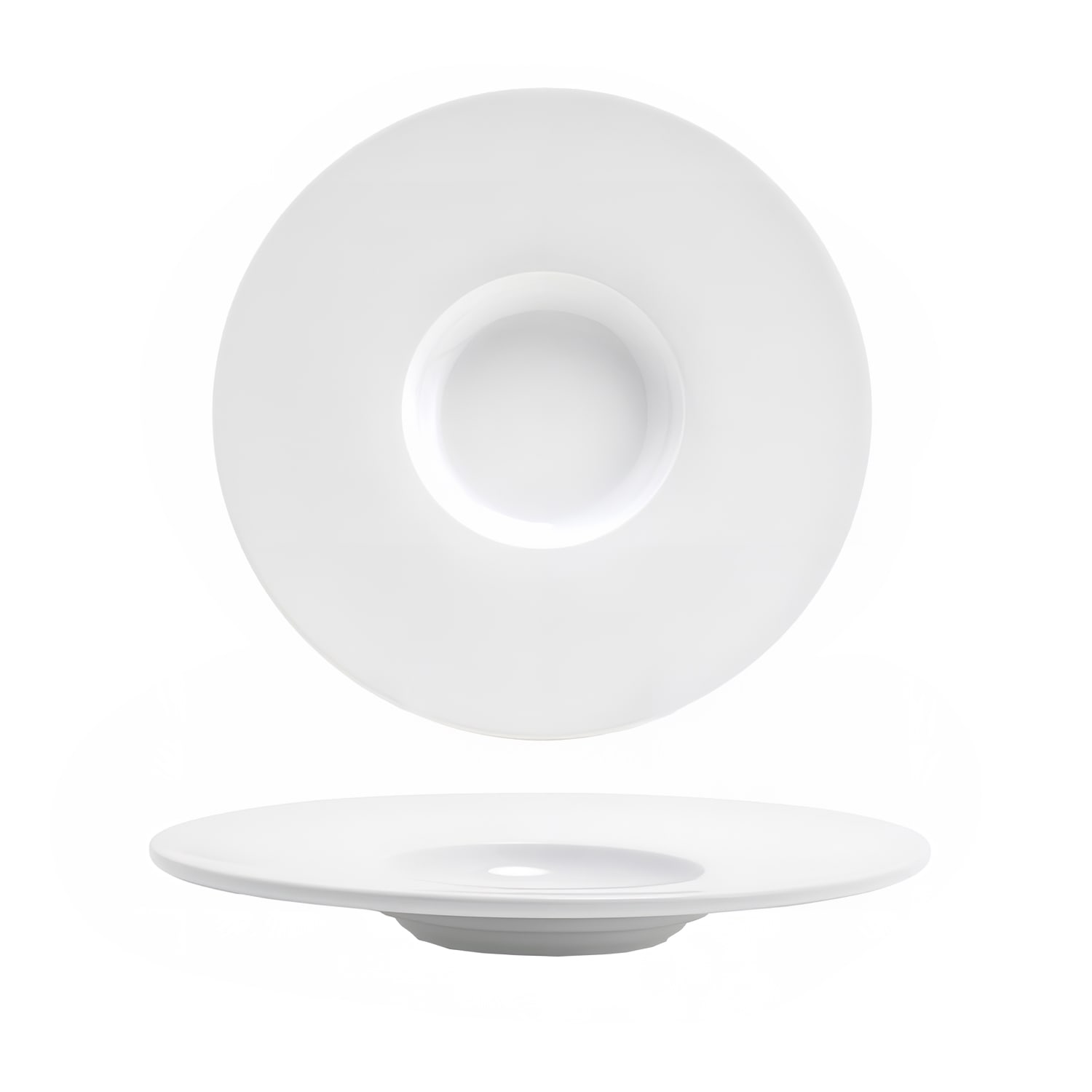 Front of the House 9 1/4" Round Monaco Plate - Porcelain, White ...