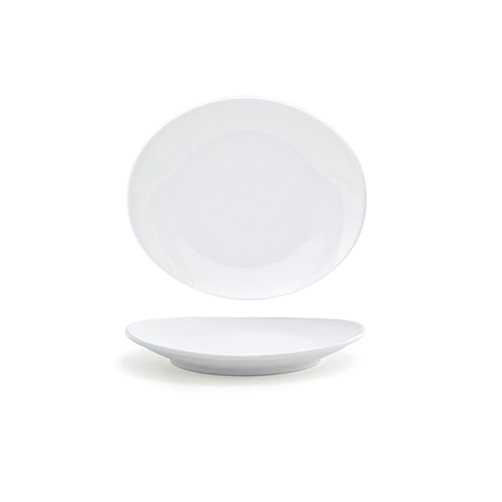 Front of the House Oval Ellipse™ Plate - 6 1/2" x 5 1/2", Porcelain ...