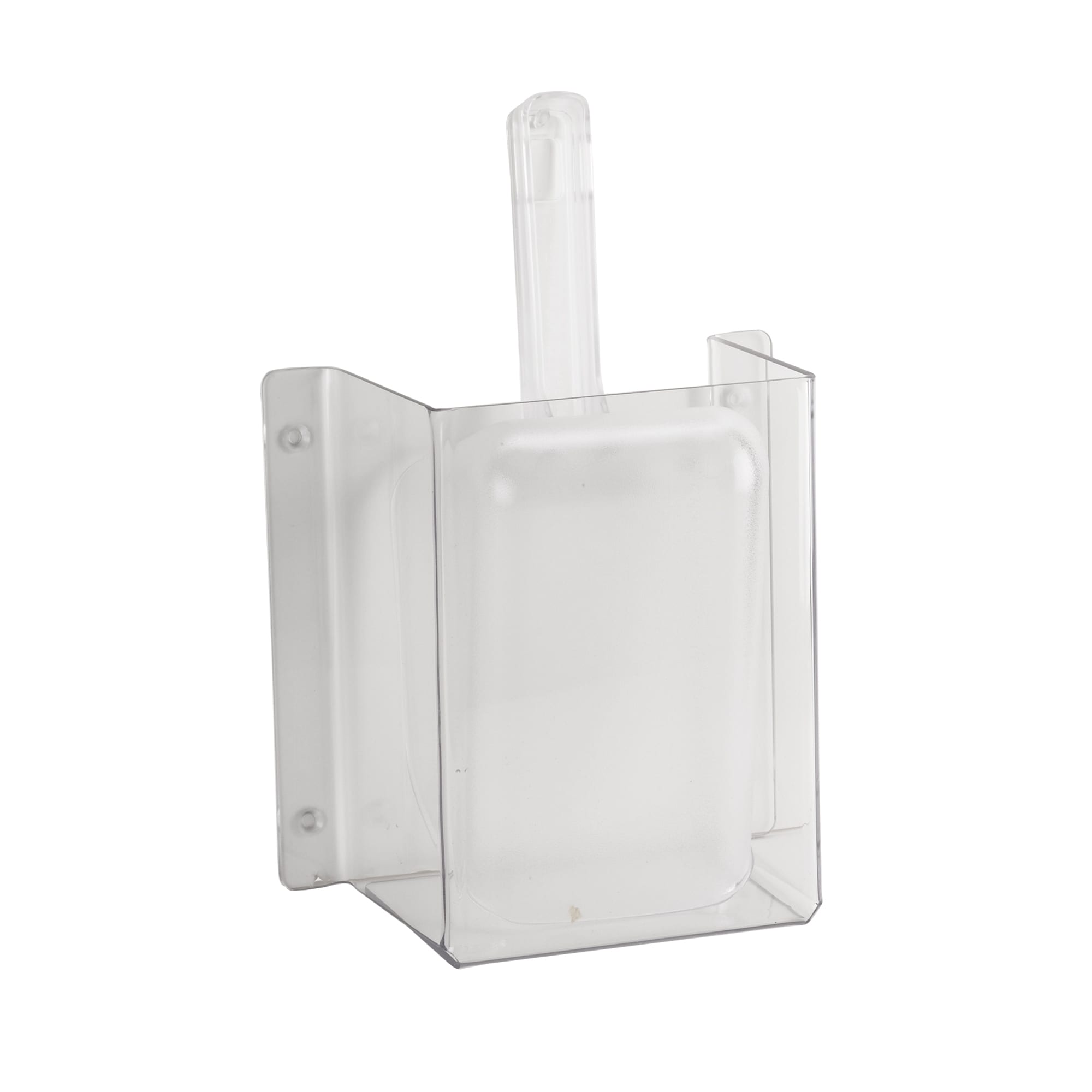Cal-Mil 624 Wall-Mount Scoop Guard w/ 32 oz Scoop - Polycarbonate, Clear