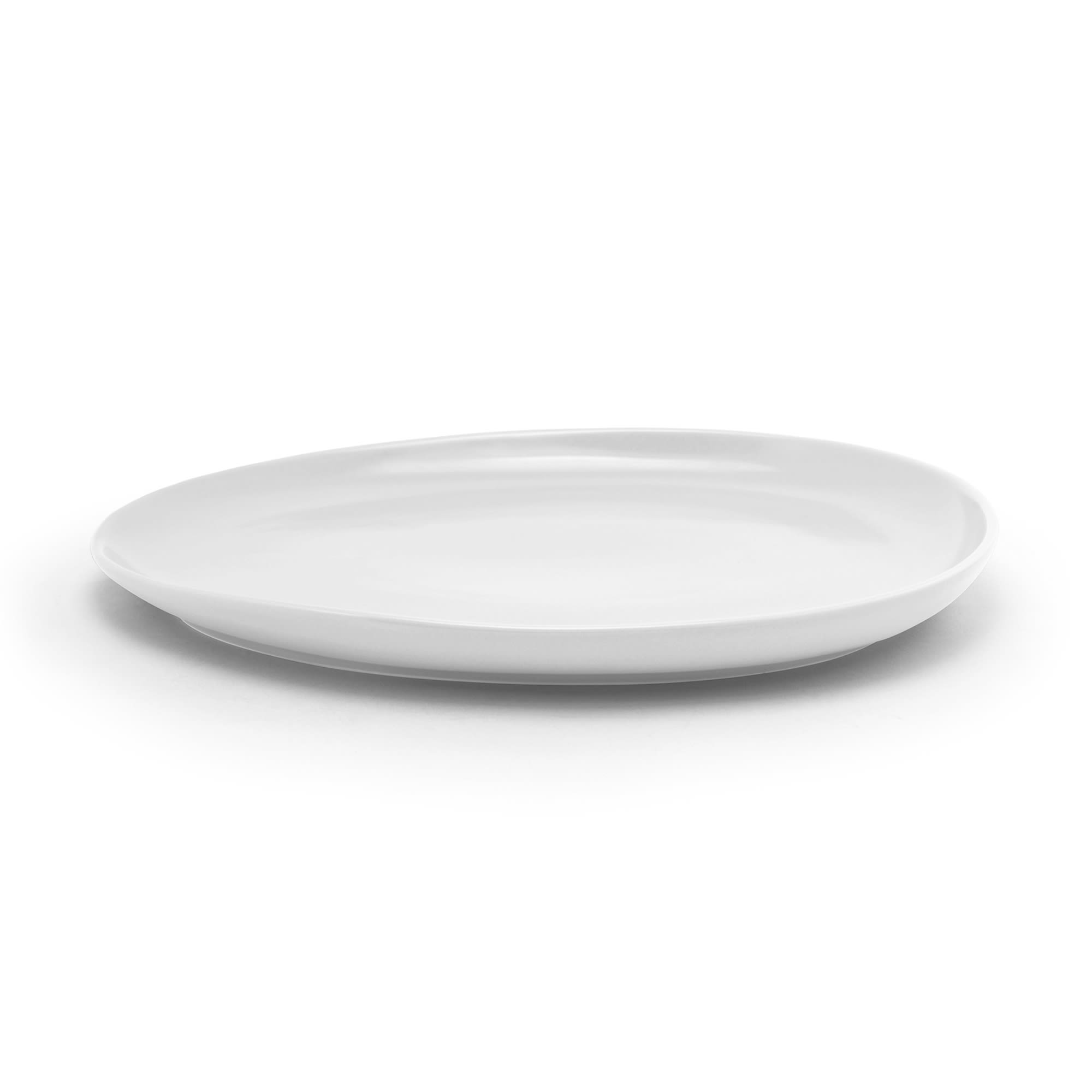 Front of the House Oval Tides™ Plate - 13" x 9 3/4", Porcelain, White ...