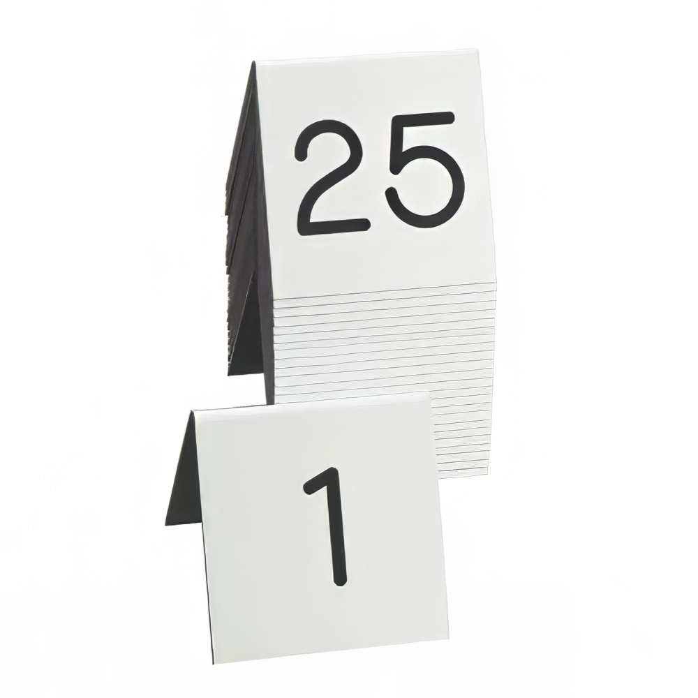 Cal-Mil 271A-2 Number Tent Set w/ Engraved Numbers 1-25 On Both Side ...
