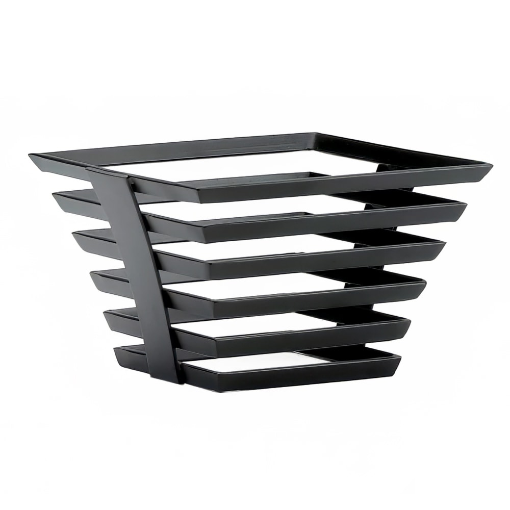 Cal-Mil 1465513 5" Metal Elevation Riser w/ 8" Square Crown, Black