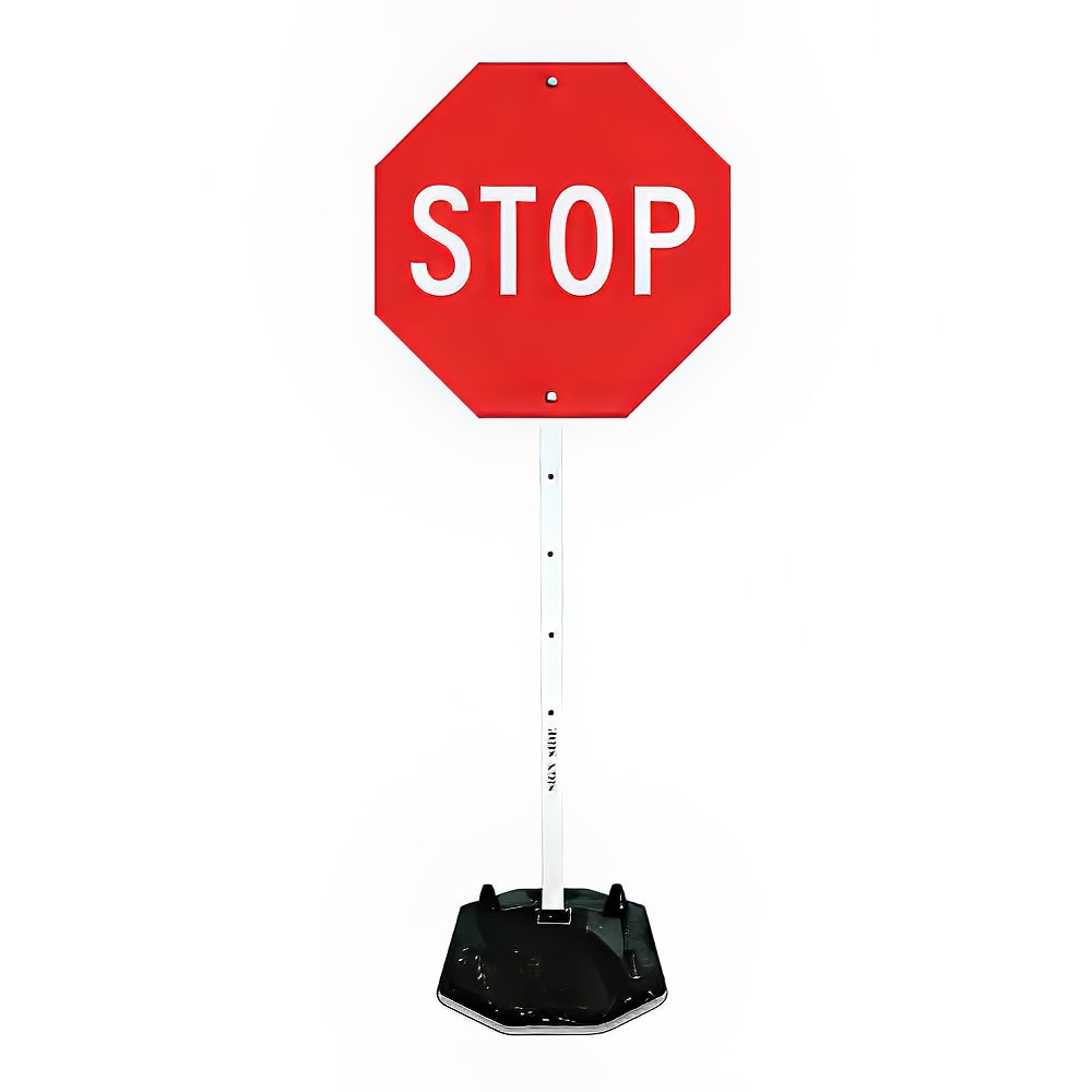 Accuform Signs HSP800 Portable Sign Stand w/ 6 ft White Steel Post ...
