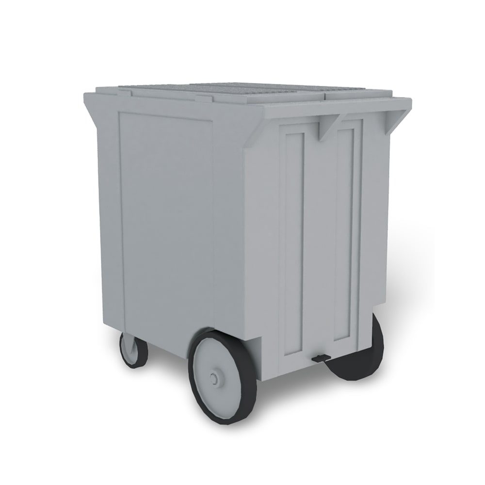 Kloppenberg CC-250 250 lb Insulated Mobile Ice Caddy, Stainless Steel