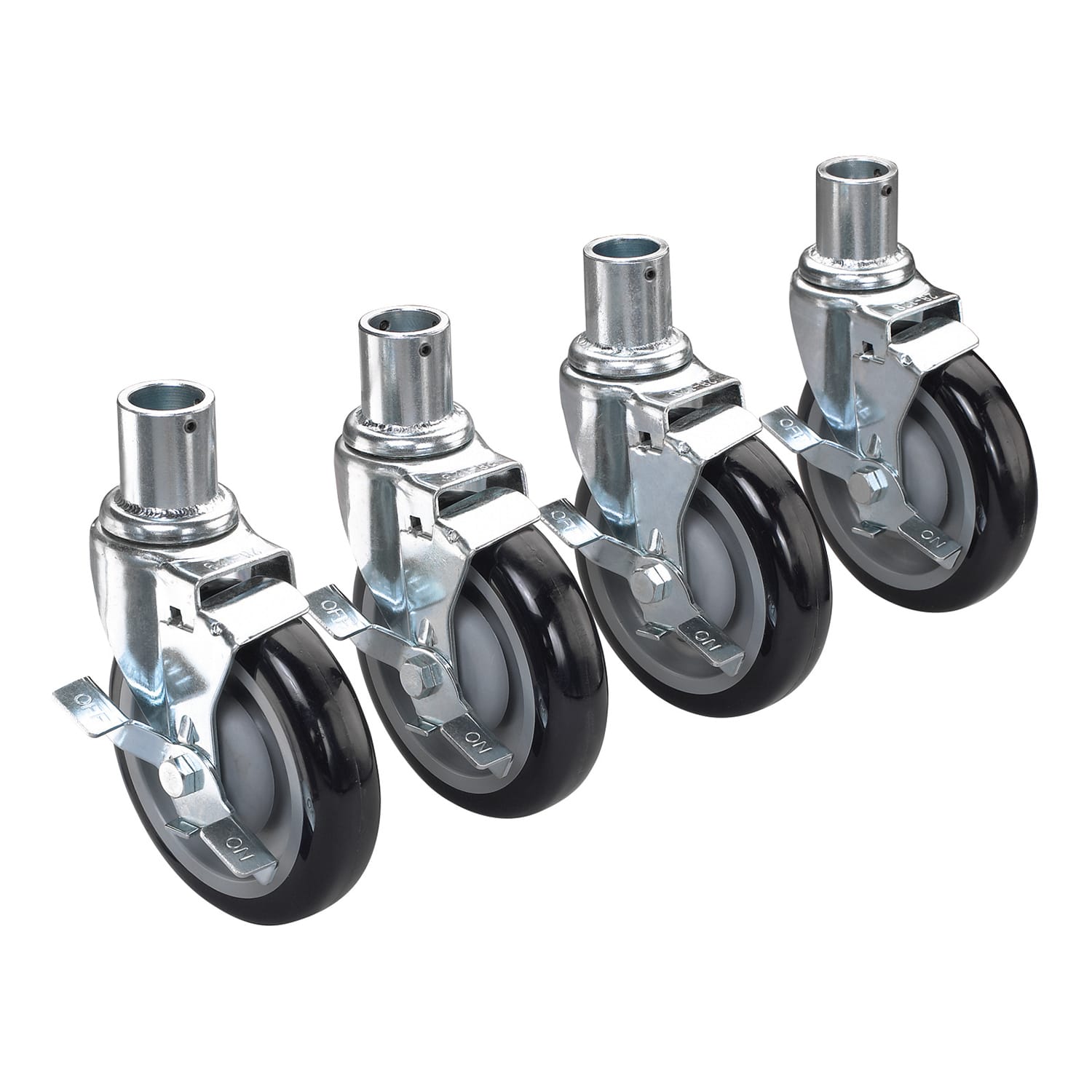 Krowne 28-151S Universal Shelving Caster Set w/ 5" Wheels