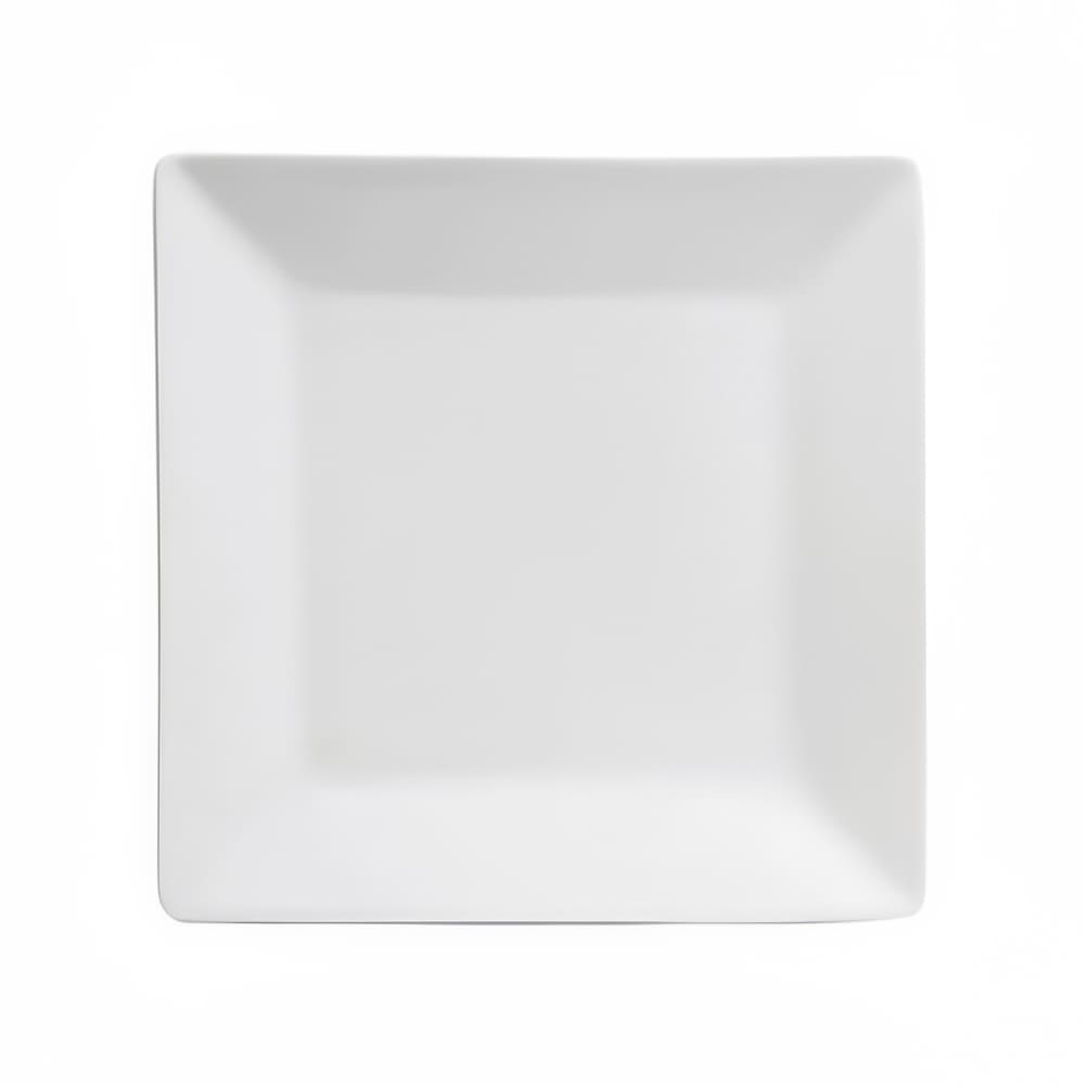 Oneida 8 1/2" Square Buffalo Euro Plate - Porcelain, Bright White ...