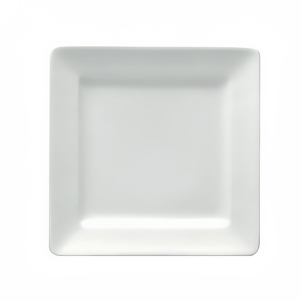 Oneida 10 1/4" Square Buffalo Plate - Porcelain, Bright White ...
