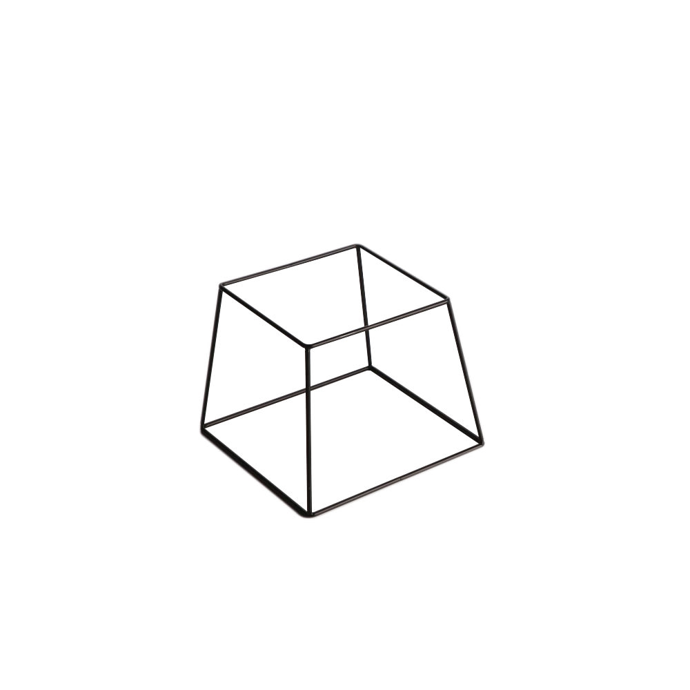 American Metalcraft DRCKB7 7" Square Display Stand, Black Steel