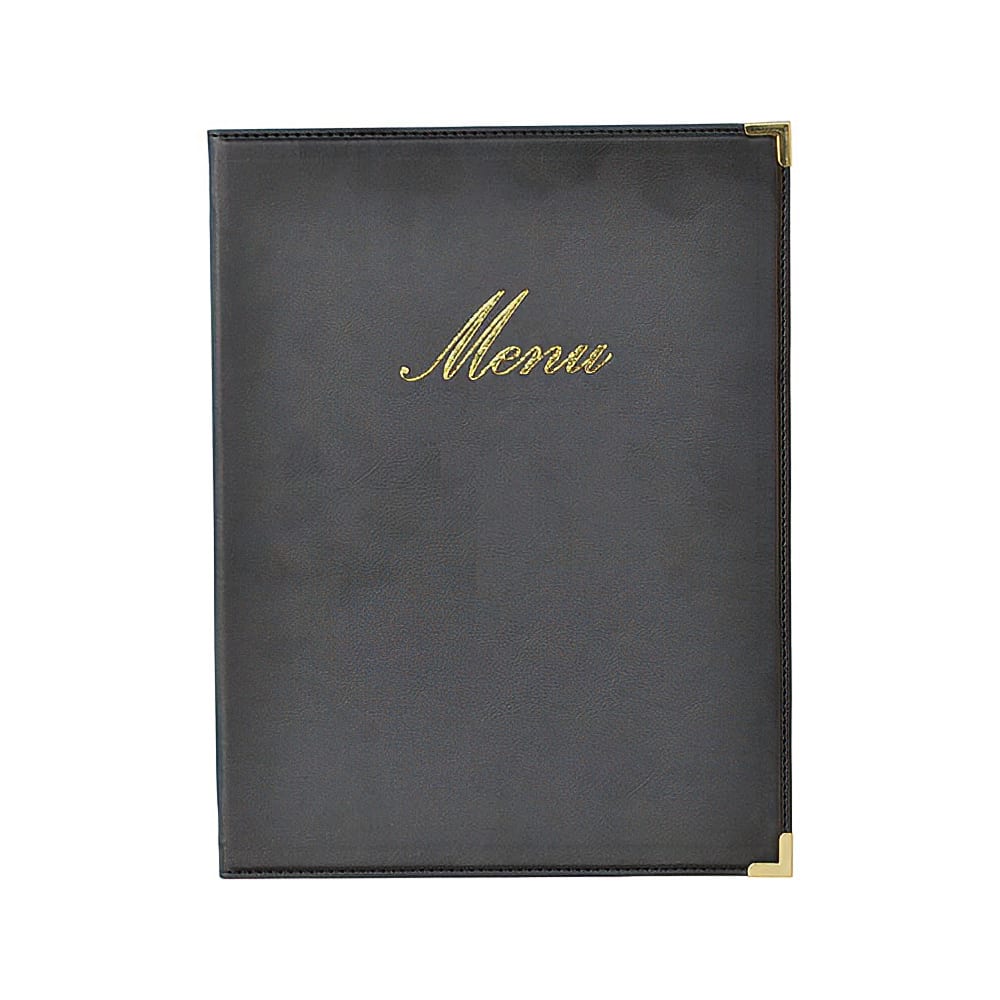 American Metalcraft MCCRLSBL Menu Cover w/ 2 Page Insert & Album Style ...
