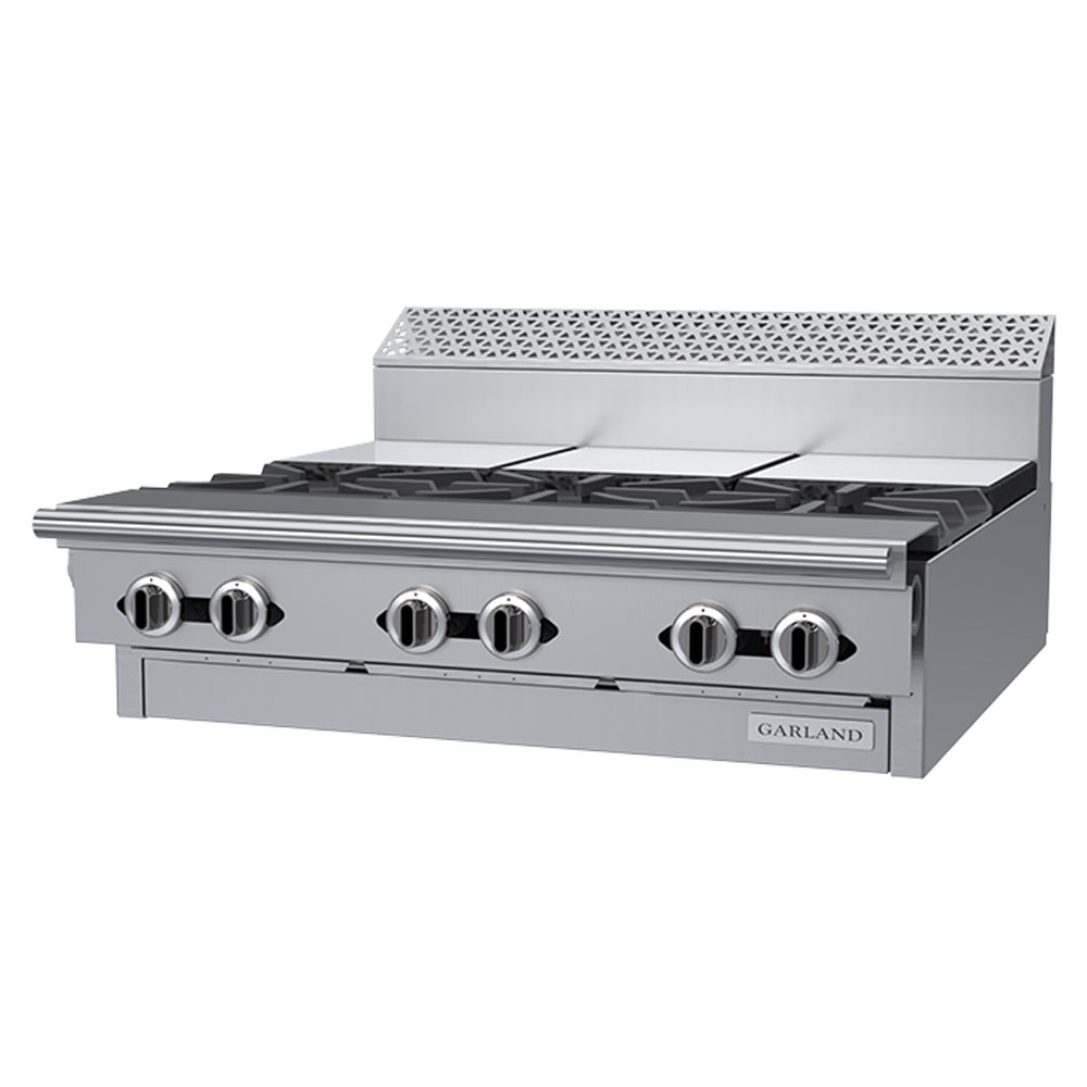 Garland C36-15M 36" 3 Burner Gas Range Top w/ (3) Hot Tops - Modular ...