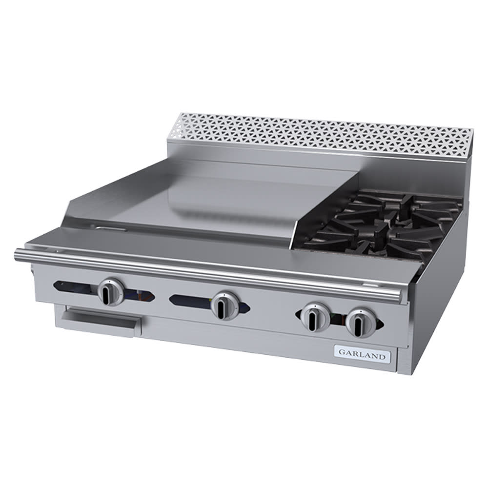 Garland C36-2M 36" 2 Burner Gas Range Top w/ Griddle - Modular, Natural Gas