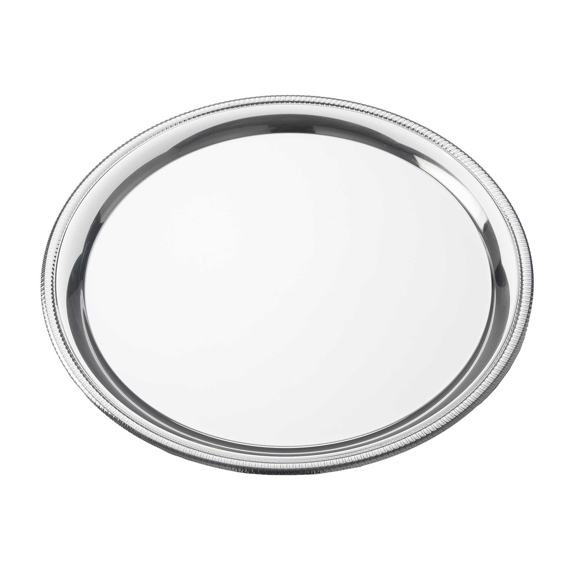 American Metalcraft SST14 14" Round Serving Tray, Stainless