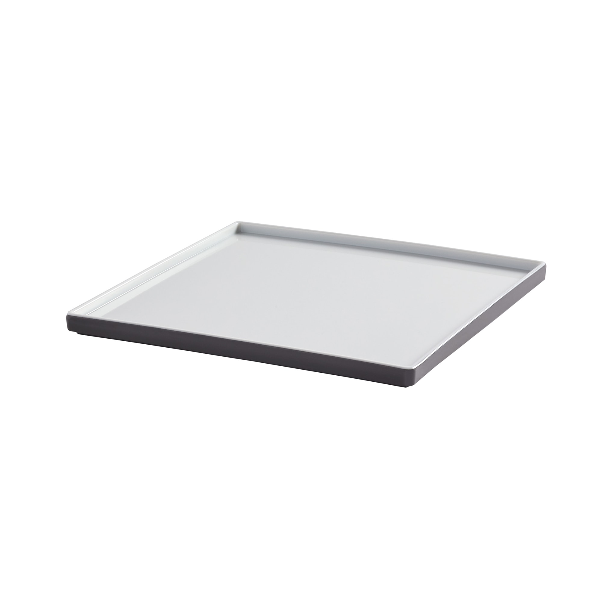 American Metalcraft UPS9GE 9" Square Melamine Plate, Graphite