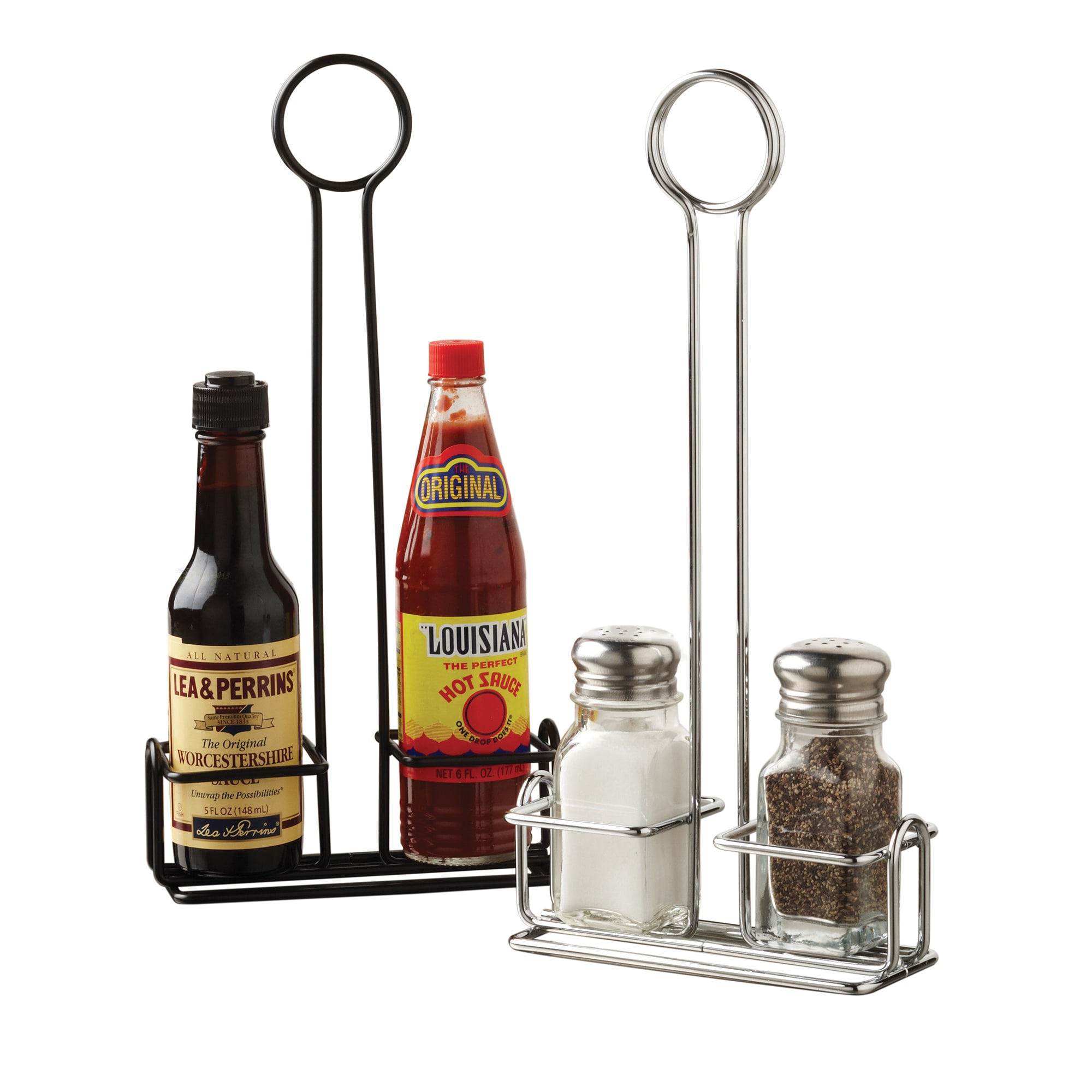 American Metalcraft WSPR2B 2 Compartment Rectangular Condiment Caddy ...