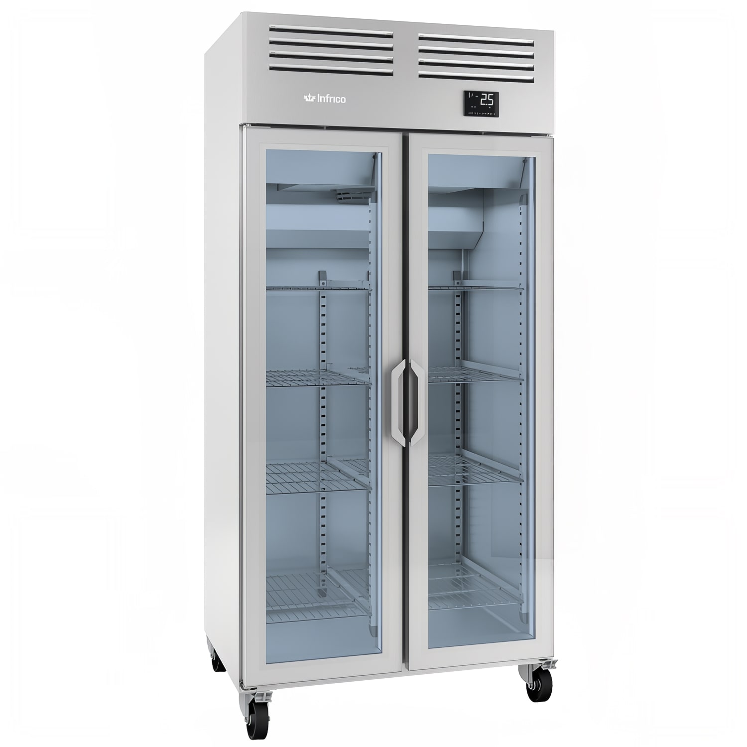 Infrico IRR-AGN600CR 38 3/8" Two Section Reach In Refrigerator, (2 ...