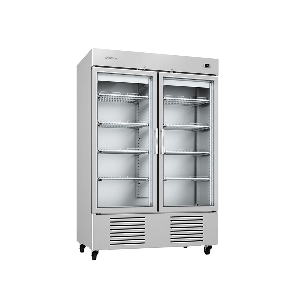 Infrico IRR-AN49CR 54 1/2" Two Section Reach In Refrigerator, (2) Left ...