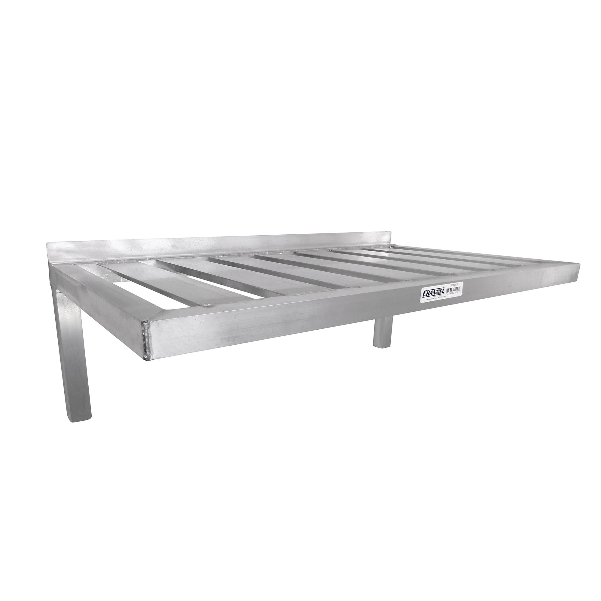 Channel T-Bar Wall Mounted Shelf, 48"W x 20"D, Aluminum (TBWS2048)