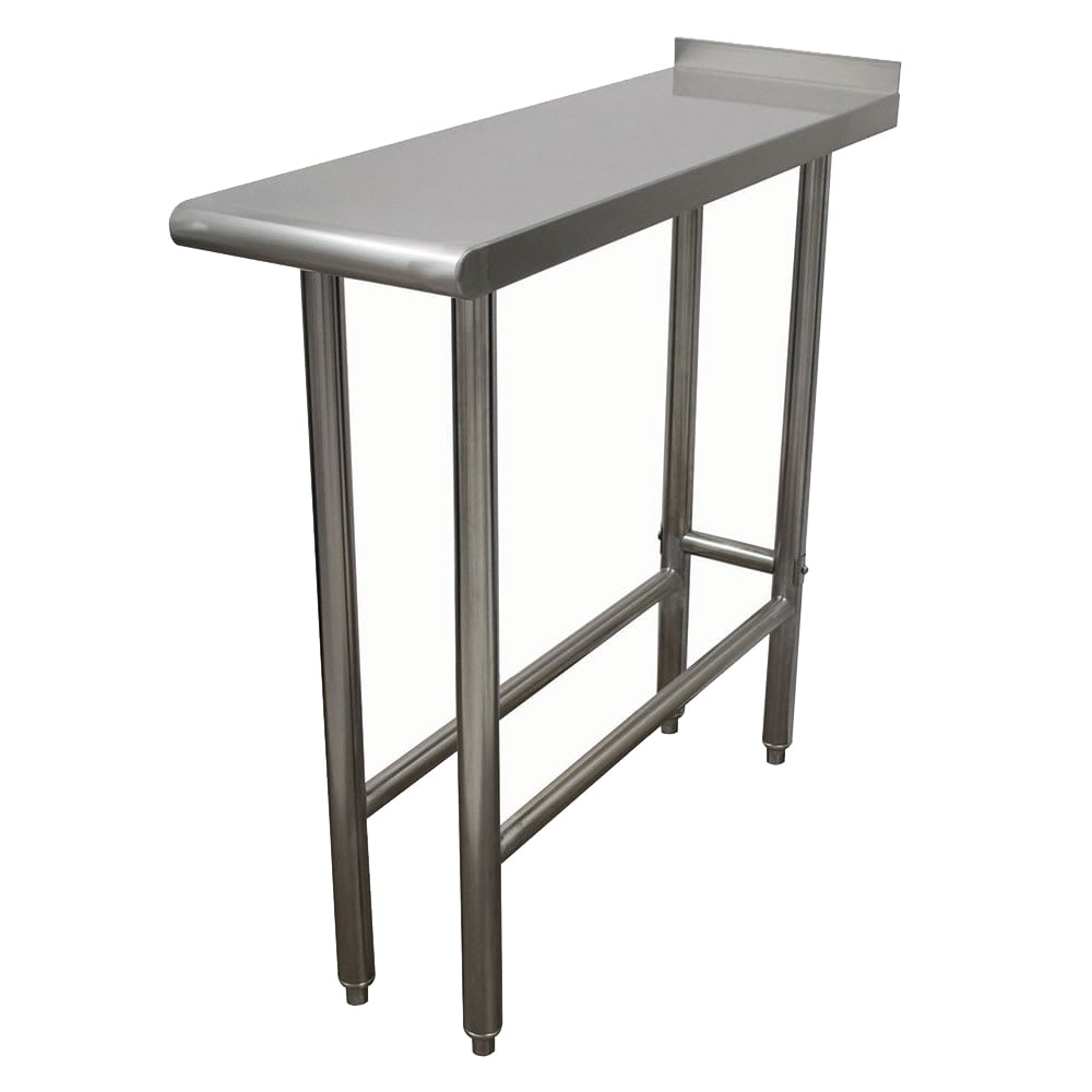 Advance Tabco TFMS-120 Equipment Filler Table - Open Base, Rear Turn Up ...