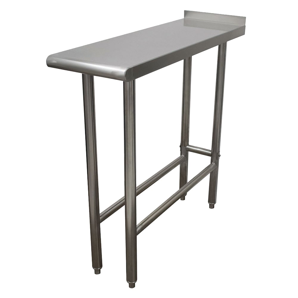 Advance Tabco TFMS-183 Equipment Filler Table - Open Base, Rear Turn Up ...