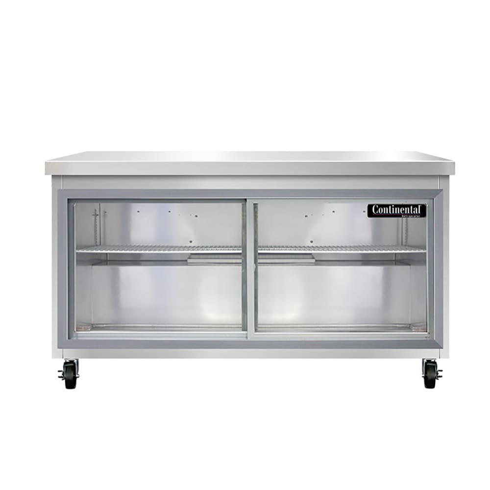 Continental SW60NSGD 60" Worktop Refrigerator w/ (2) Sections, 115v