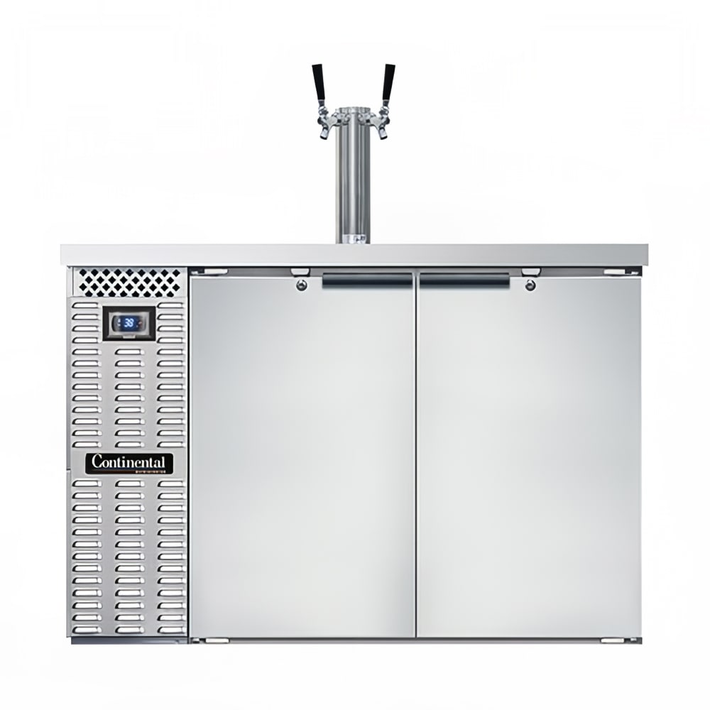 Continental KC50NSS 50" Kegerator Beer Dispenser w/ (2) Keg Capacity ...