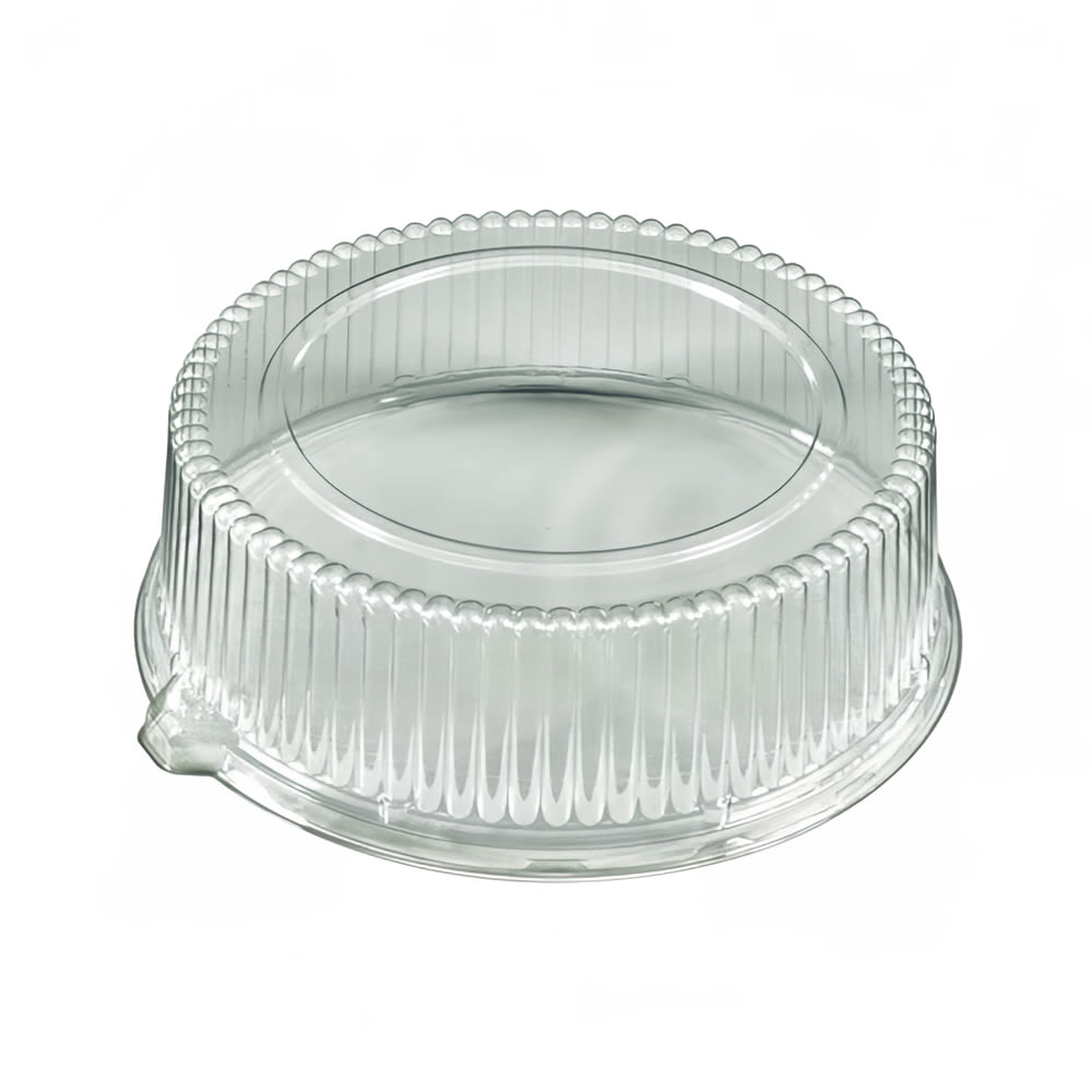 D&W Fine Pack 12" Dome Lid for Trays - PET, Clear (CLRE12P)