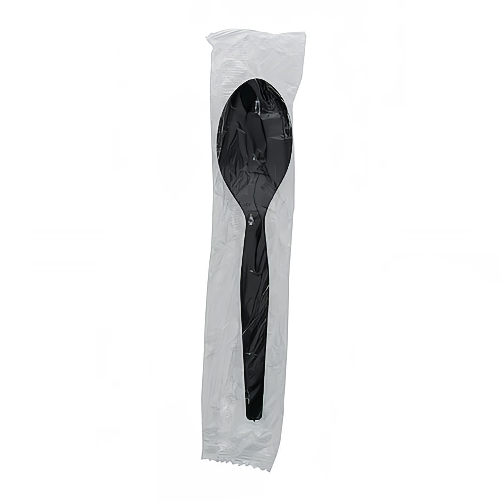 AmerCareRoyal Medium Weight Disposable Teaspoon - Polystyrene, Black ...