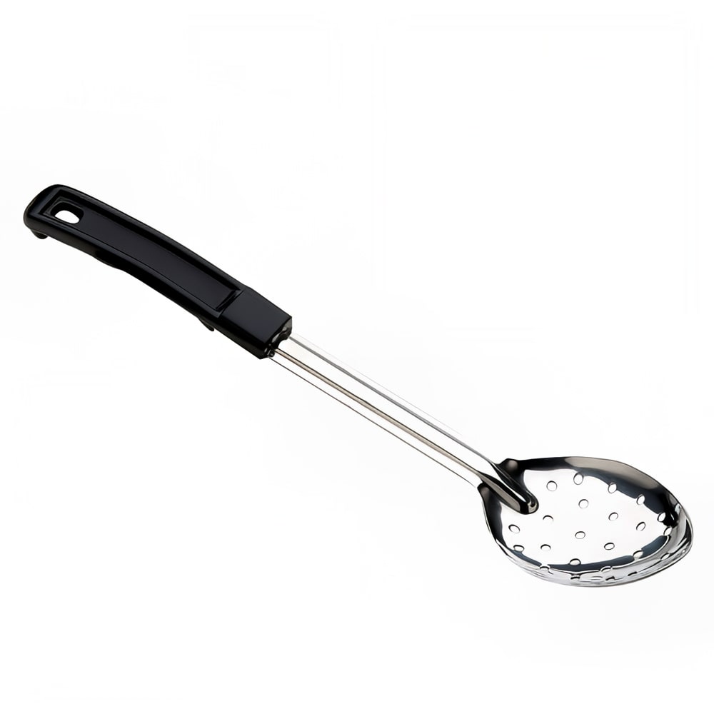 Browne Stainless Steel Serving Spoon, Plastic Handle 13" Perforated ...