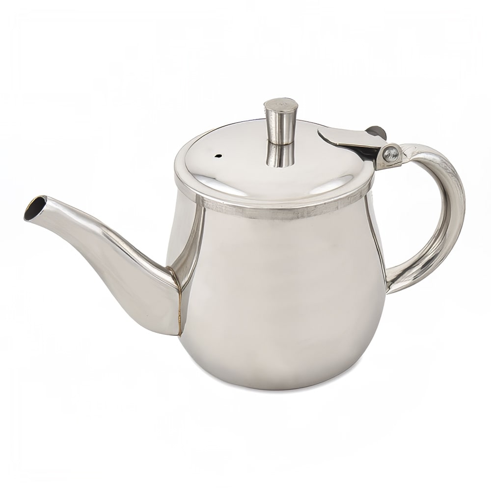 Browne Gooseneck Teapot w/ 10 oz Capacity, Hinged Lid & Hollow Handle ...