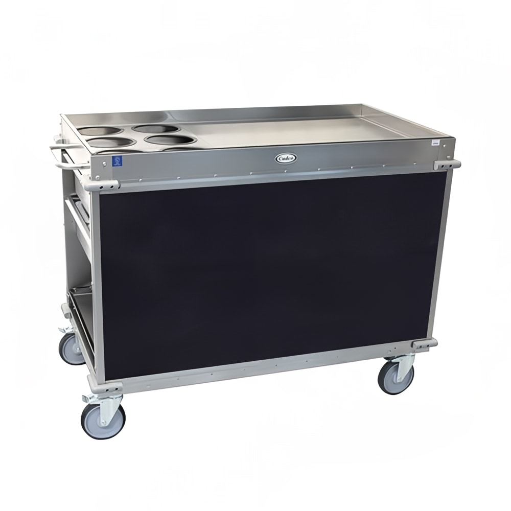 Cadco BC-3-L4 Mobile Beverage Service Cart w/ (2) Shelves & (4) Drawers ...