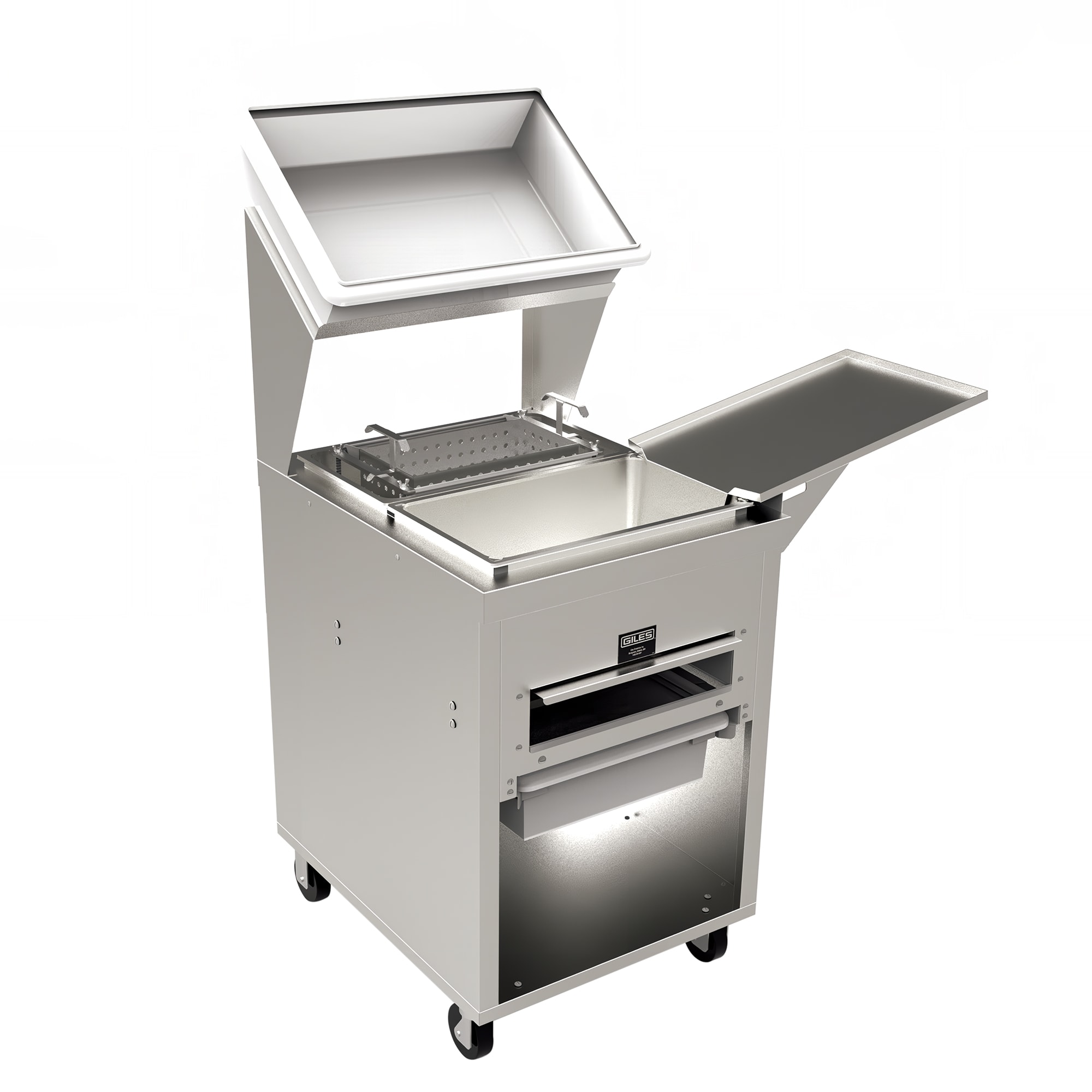 Giles BBT-O Breading & Batter Table w/ Dipping Basket & Sifter Drawer ...