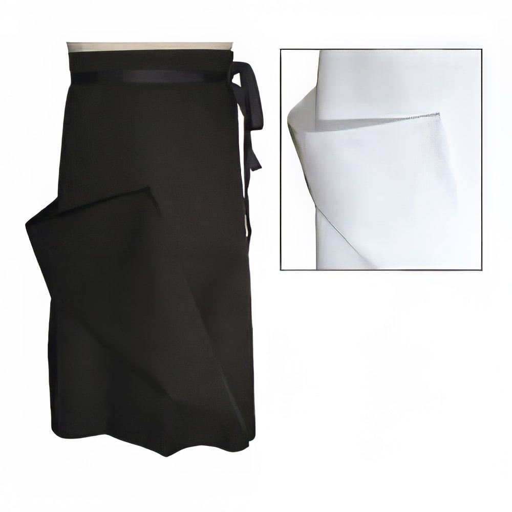 Chef Revival Chef Bistro Waist Apron, 30 x 30", Poly Cotton Blend, 4 ...