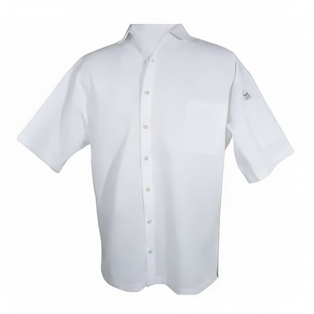 Chef Revival Poly Cotton Blend Cook Shirt, Medium, Pocket, Short Sleeve ...
