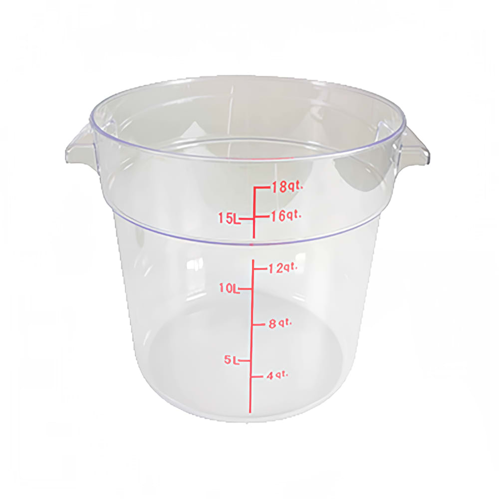 Thunder Group PLRFT318PC 18 qt Round Food Storage Container ...