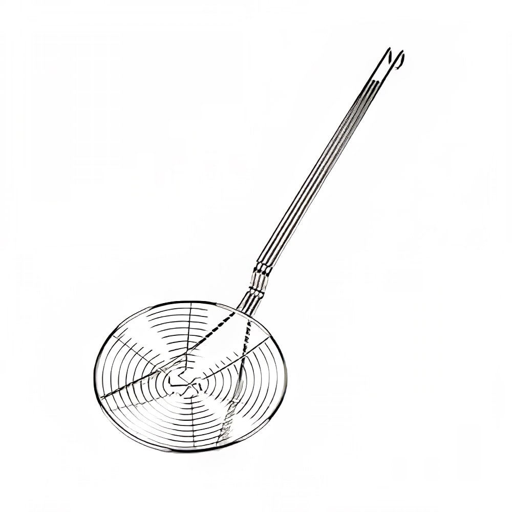 Thunder Group SLSKS007 7" Round Spiral Wire Skimmer, Nickel Plated