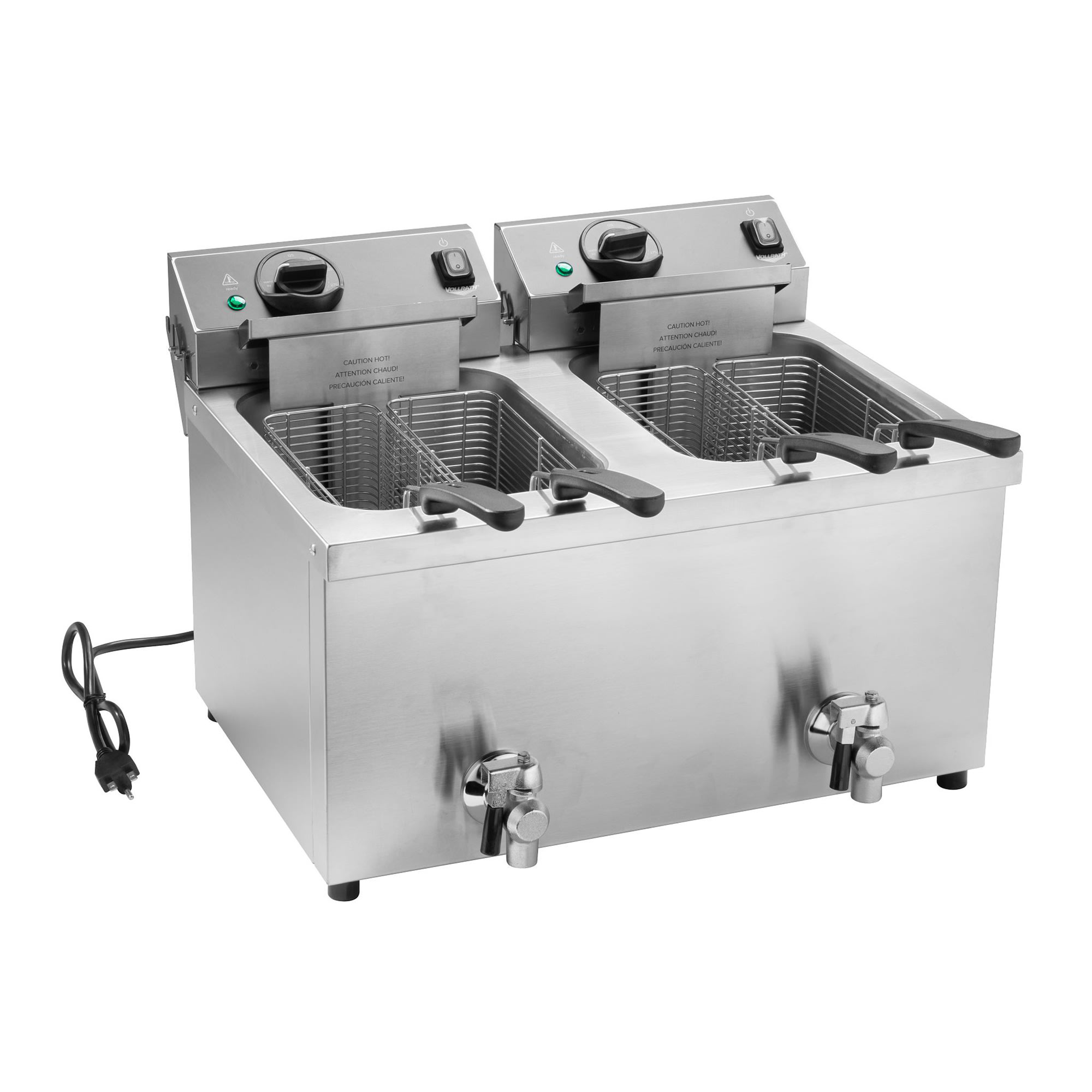 Vollrath CF4-3600DUAL-C Countertop Electric Fryer - (2) 15 lb Vats, 208 ...