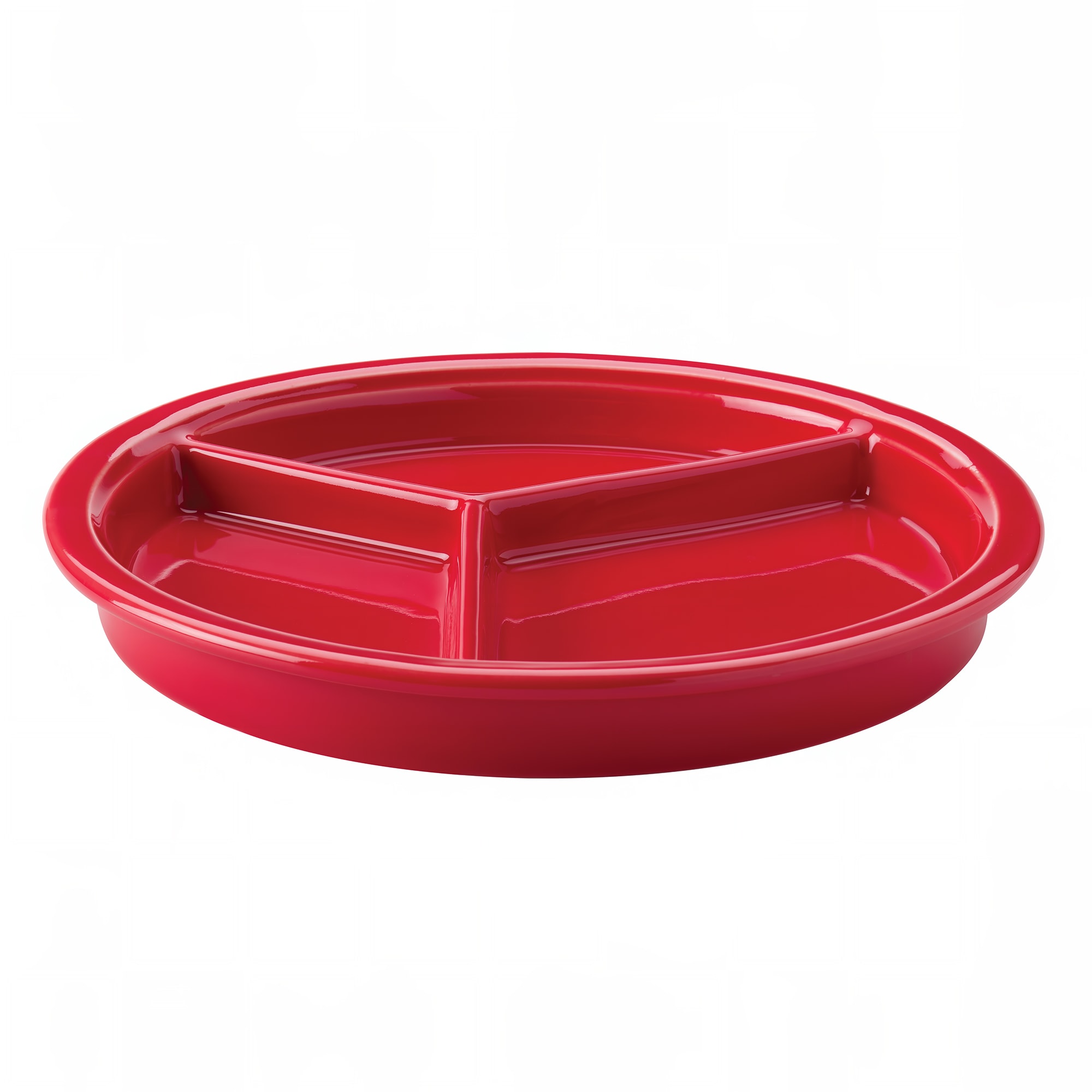 Hall China 9 1/16" Round Divided Plate w/ (3) Compartments - China ...