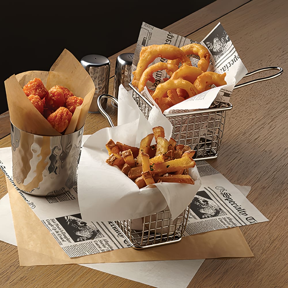 American Metalcraft PPCH3N 10" Square Fry Paper for Cups/Baskets/Cones ...