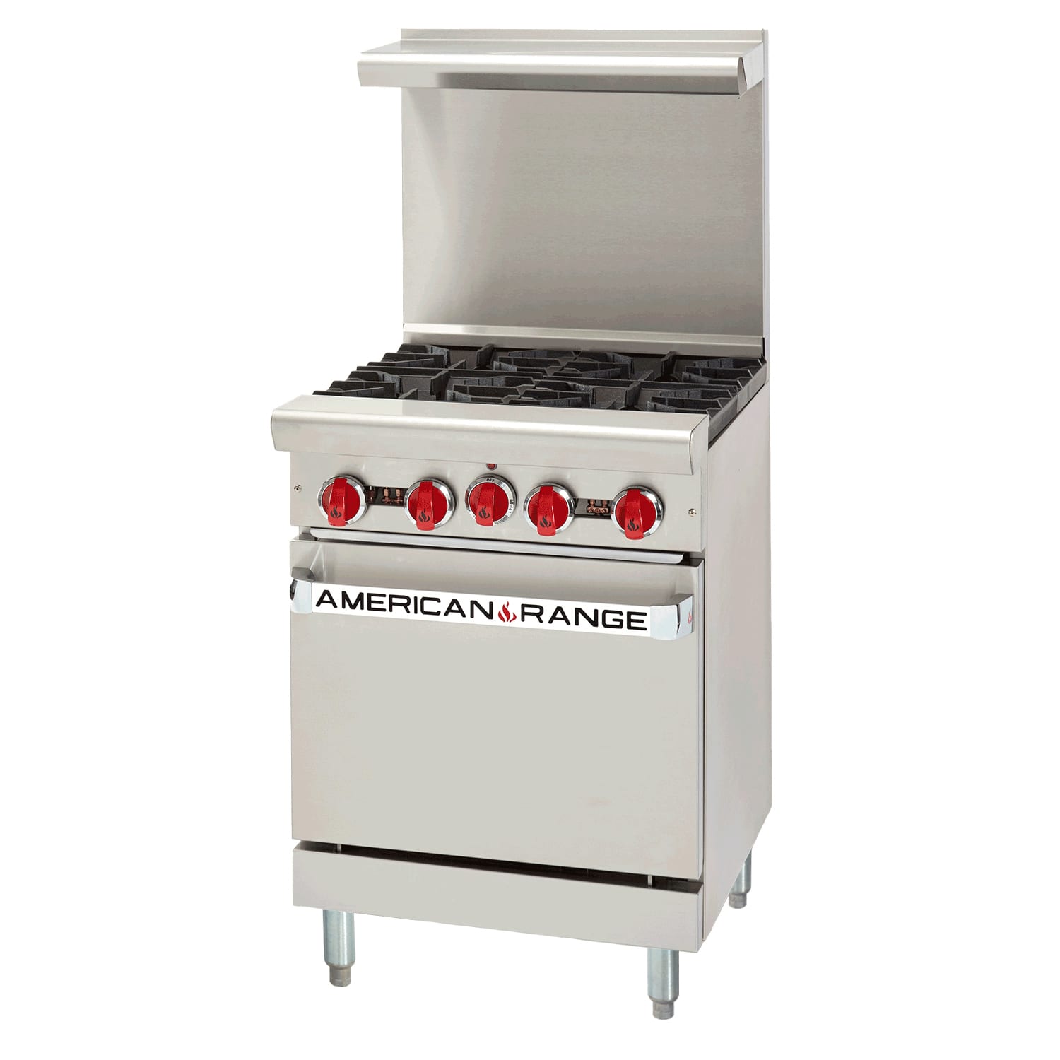American Range AR-24G-SB 24" Gas Range w/ Full Griddle & Storage Base ...