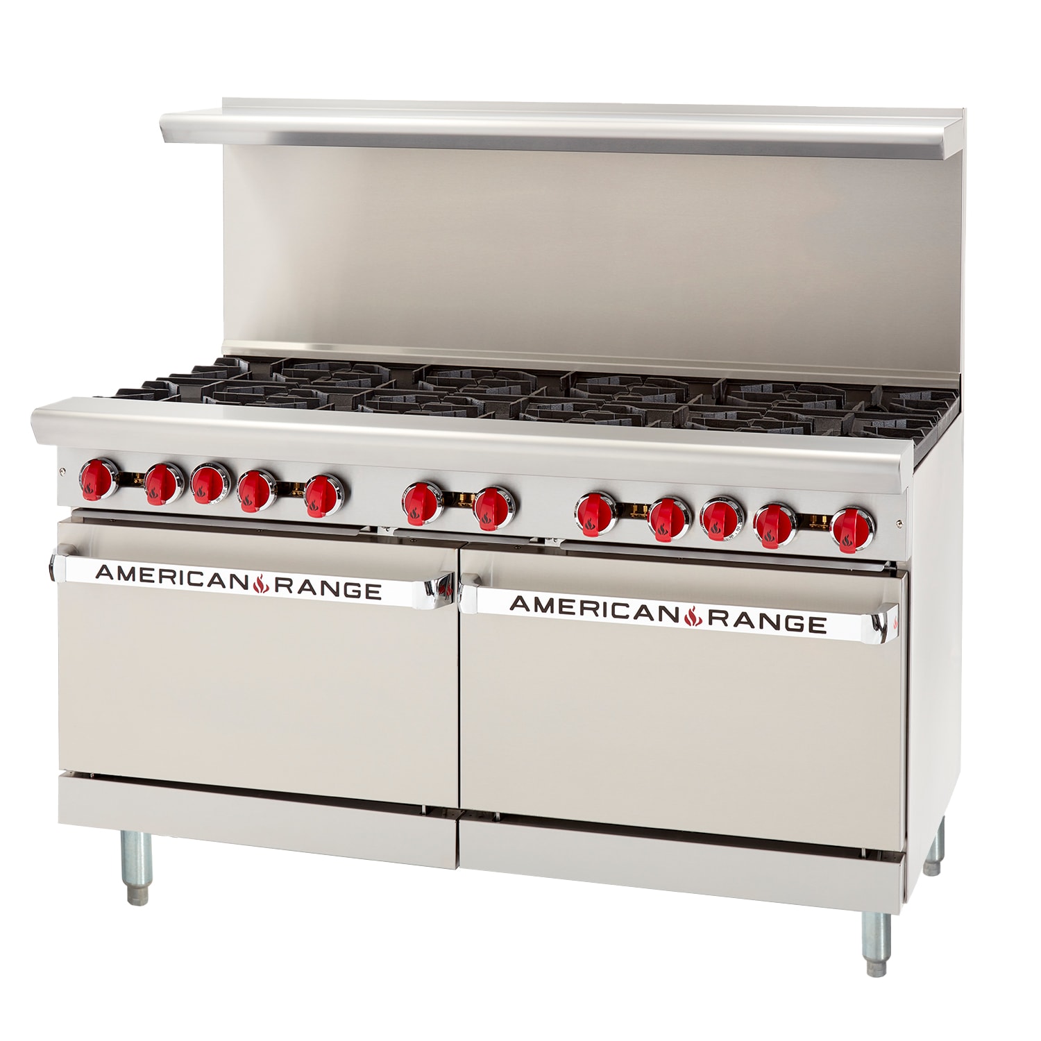 American Range AR-12G-8B-DSB 60" 8 Burner Gas Range w/ Griddle & (2 ...