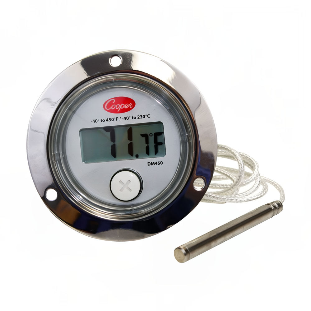 Cooper DM450-0-3 Panel Type Thermometer w/ Front Flange Case, -40 To ...