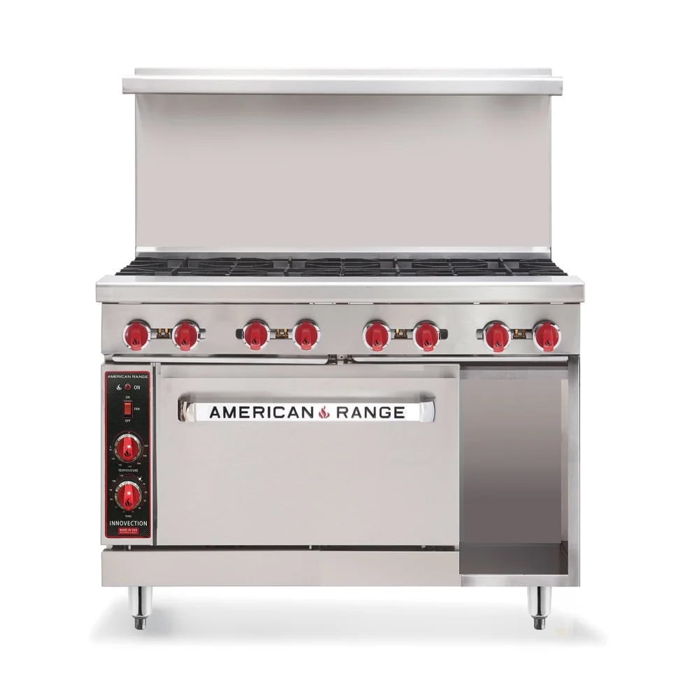 American Range AR-4B-24RG-CL-SBR 48" 4 Burner Gas Range w/ Griddle ...