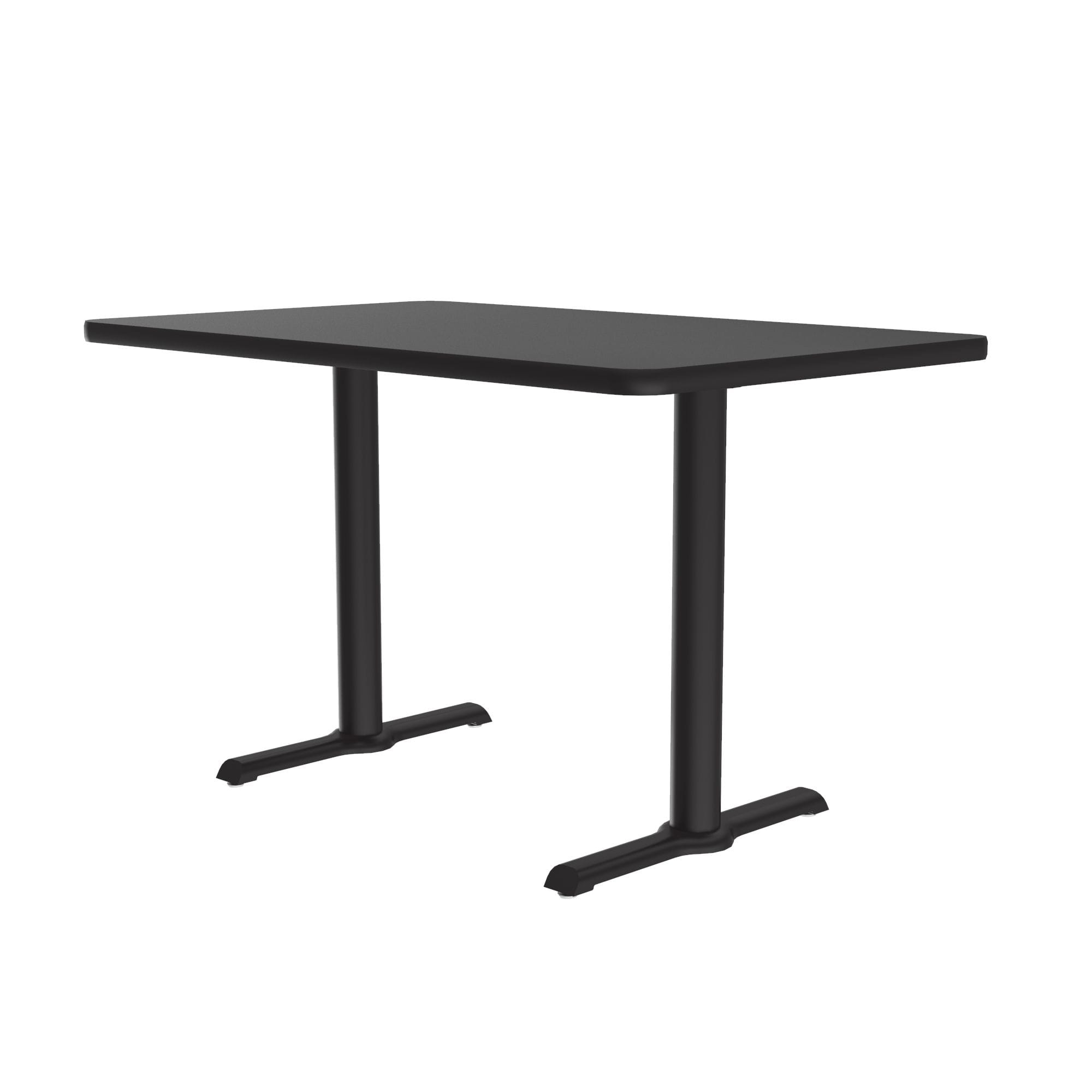 Correll Rectangular Dining Height Table w/ Black Laminate Top - 60"W x ...