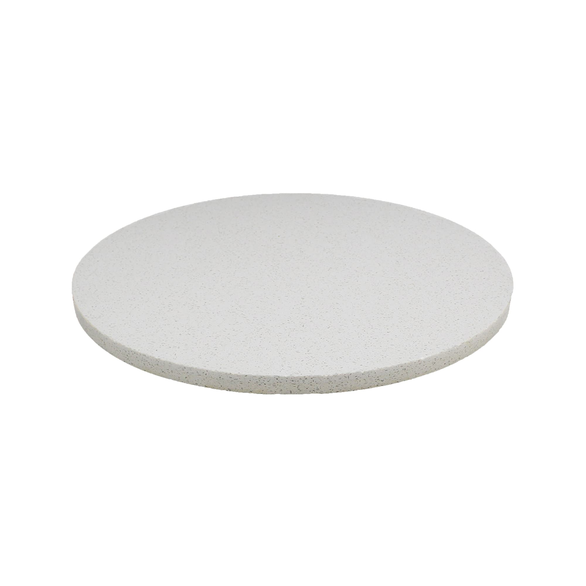 Art Marble 48" Round Quartz Table Top - Indoor/Outdoor, Snow White ...