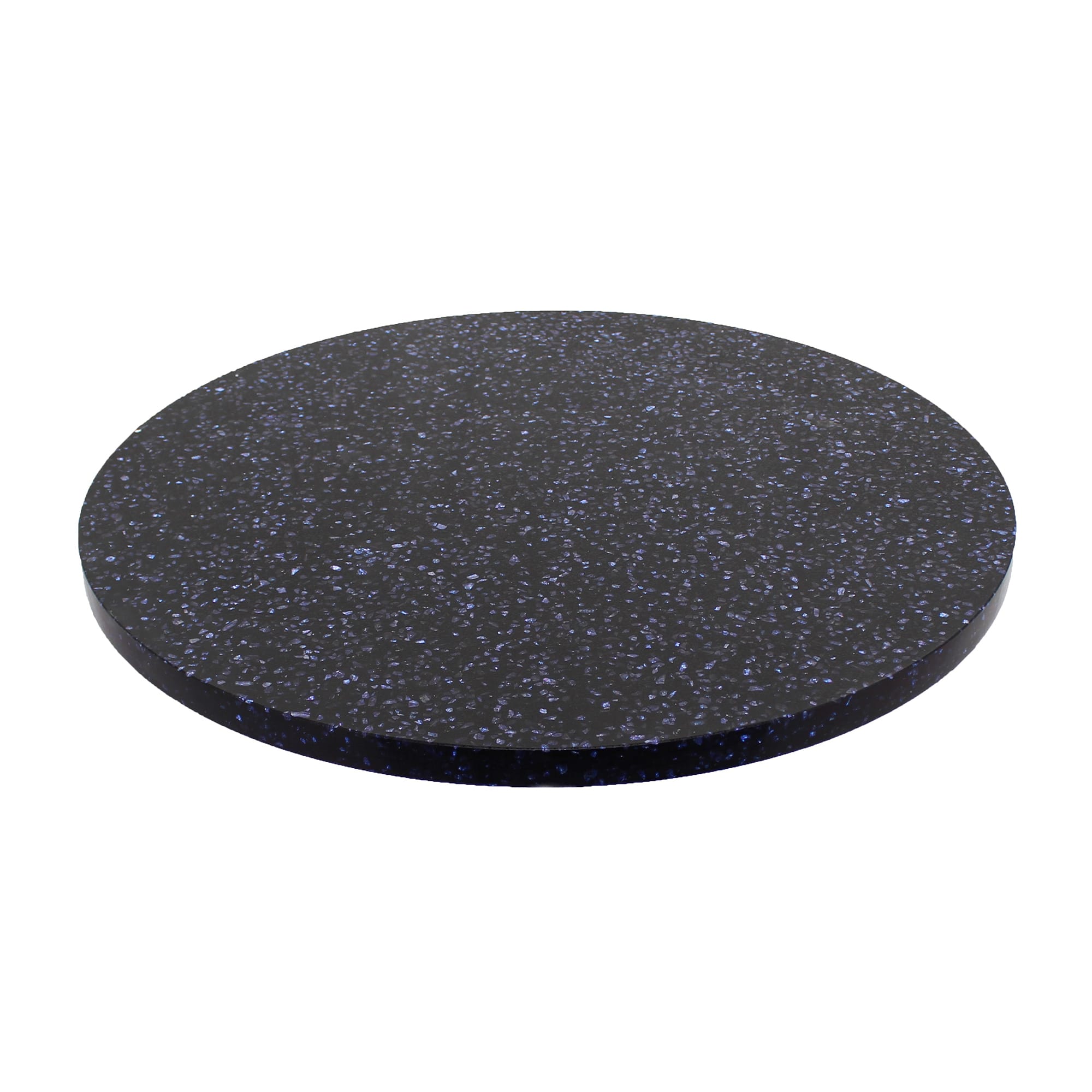 Art Marble 48" Round Quartz Table Top - Indoor/Outdoor, Blue Galaxy ...