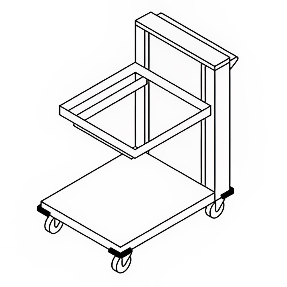 Dinex DXPIDRC2020 Mobile Cantilever Rack Dispenser w/ Lifting Mechanism ...