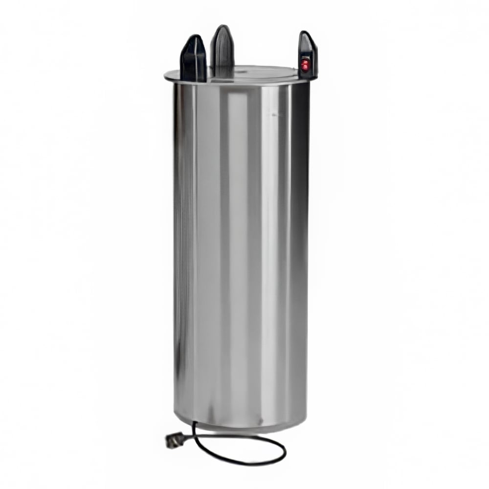 Dinex DXPIDPHD0912 12 3/8" Heated Drop In Dish Dispenser - Stainless, 120v