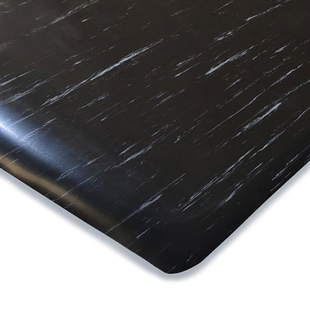 Cactus Mat 1075M-46 CS Cushion Comfort Mat - 4' x 6', Vinyl, Black