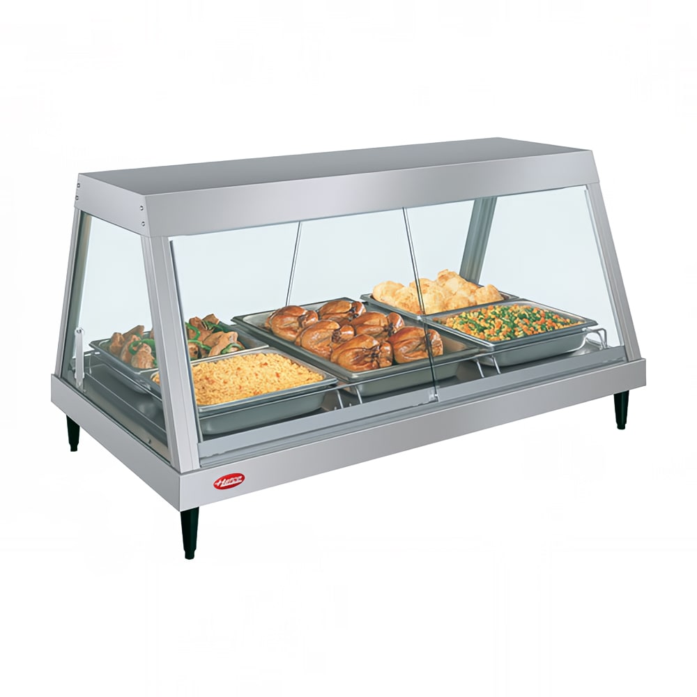 Hatco GRHD-4P 58 1/2" Full Service Countertop Heated Display Case - (1 ...
